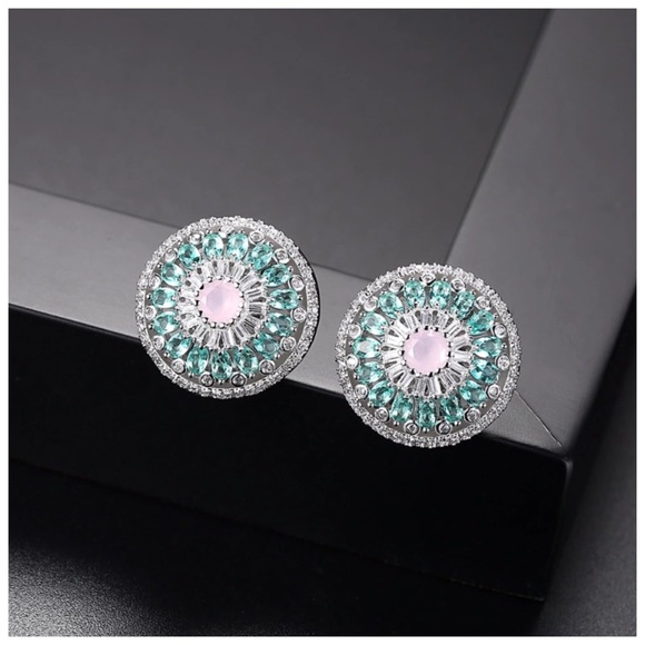 Jewelry | Swarovski Crystals The Danica Round Earrings | Poshmark